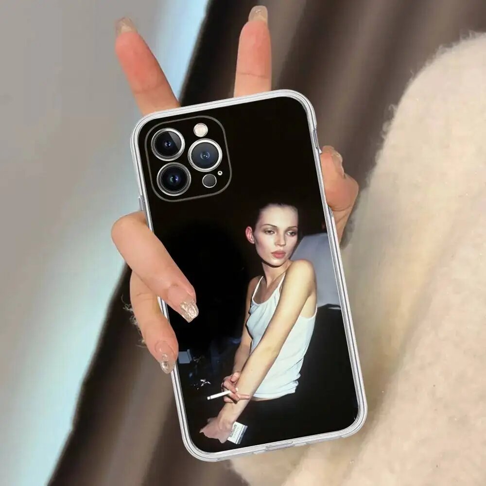 Кейт Мосс Модель Чехол для телефона для iPhone 16 15 14 11 12 13 Mini Pro XS Max z6, For iPhone 16