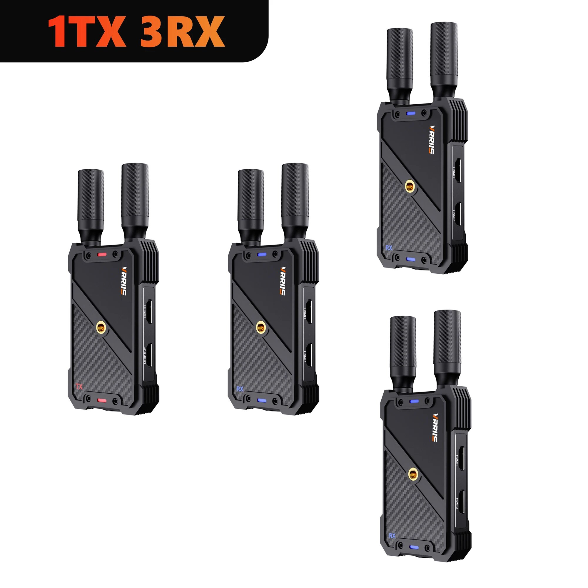 Беспроводной HDMI-удлинитель VRRIIS WL082, 1TX 3RX, US Plug