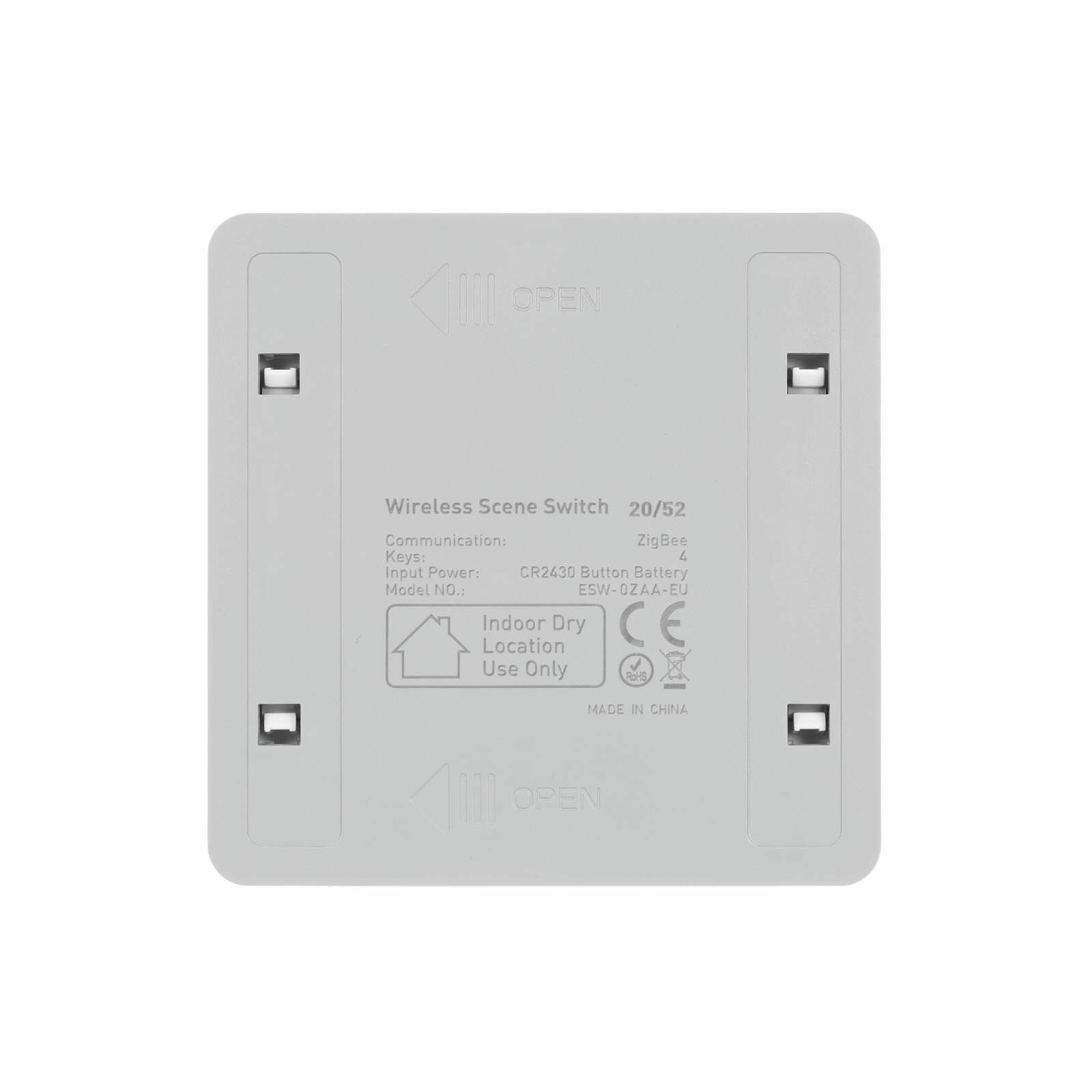 Zigbee переключатель RSH-Zigbee-SC04, 12 сцен, 4 зоны, требует хаба, BT коммутатор