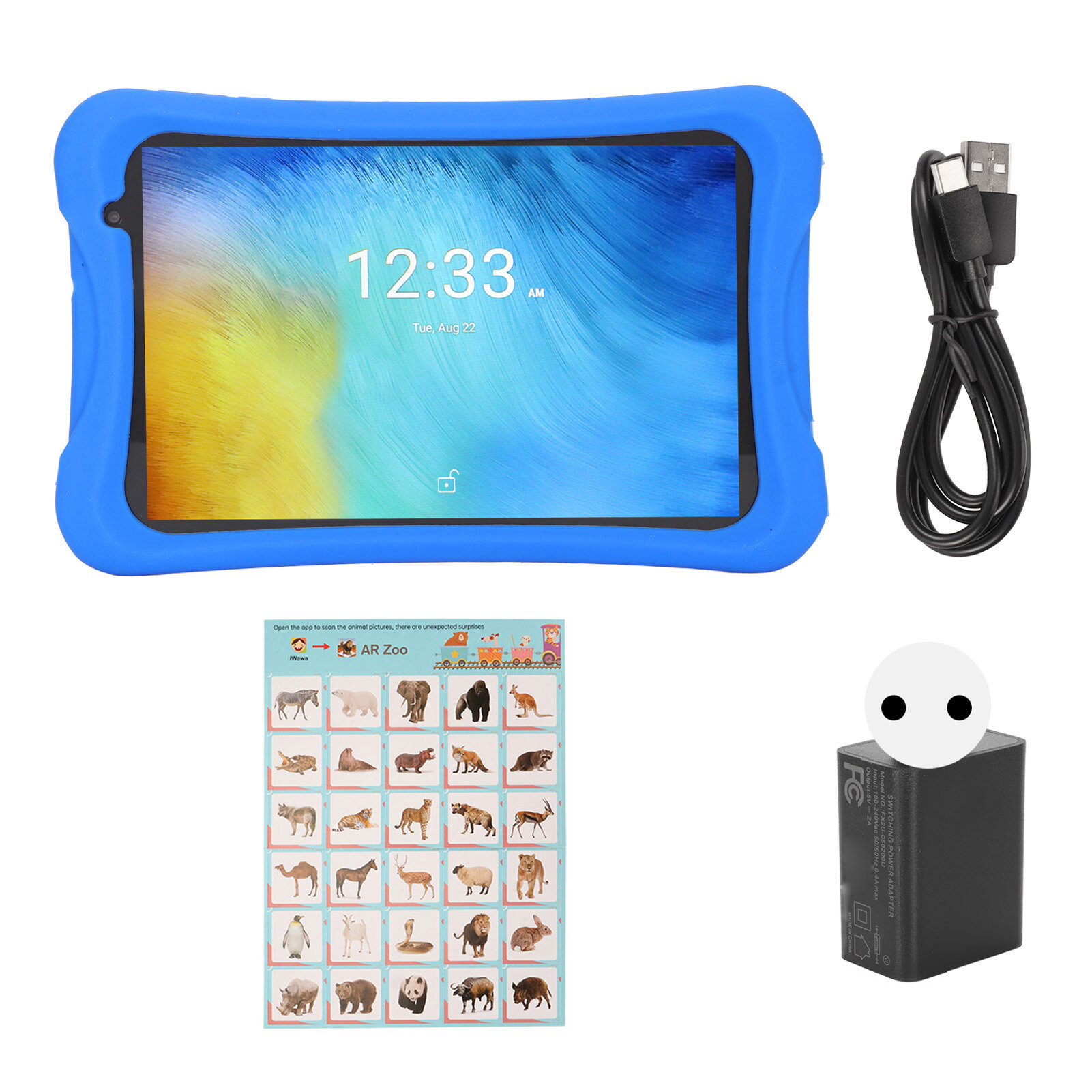 8дюймовый детский планшет: многофункциональный, 2 ГБ ОЗУ, 32 ГБ ПЗУ, 4ядерный процессор, HD IPS экра