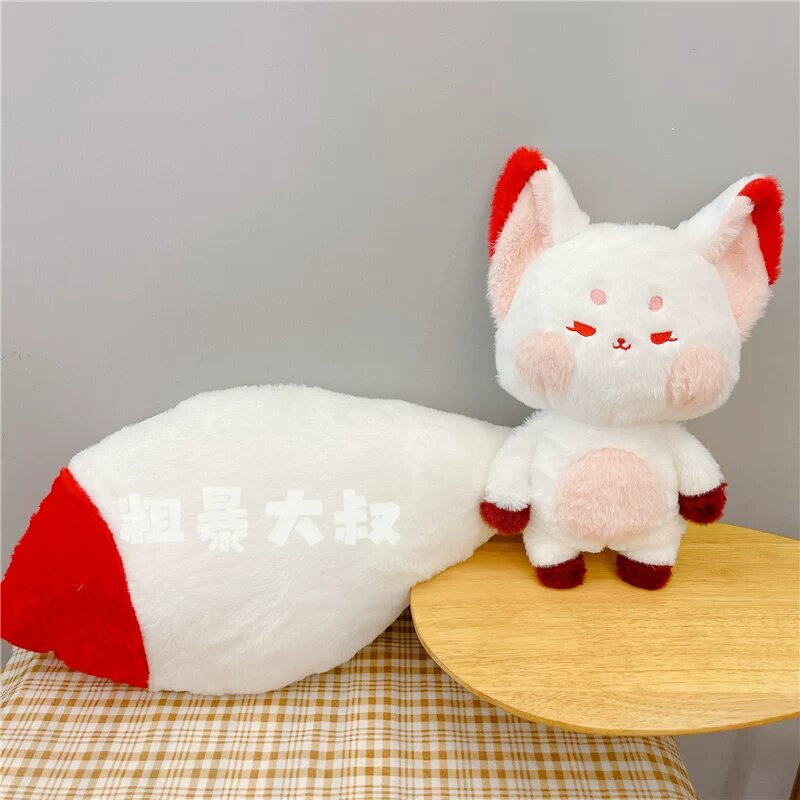 Милая кукла Дуду Лиса, мягкая игрушка, большой хвост, маленькая кукла лисы, кукла для мужчин и женщин, подарок