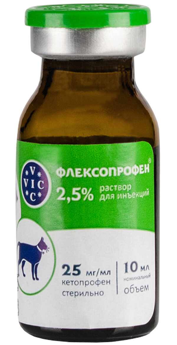 Флексопрофен 2,5 % препарат для лечения воспалительных заболеваний опорно-двигательного аппарата, обезболивающее и жаропонижающее 10 мл раствор для инъекций (1 шт)