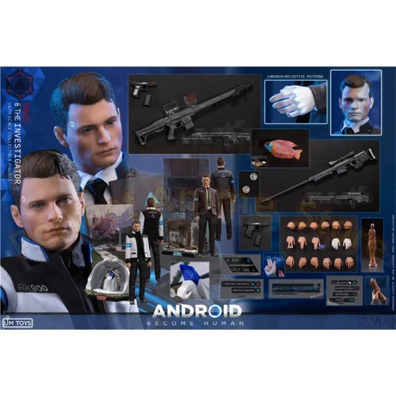 LIMTOYS 1/6 Android: Станьте человеком Детройт RK800 Темно-синий, Two persons