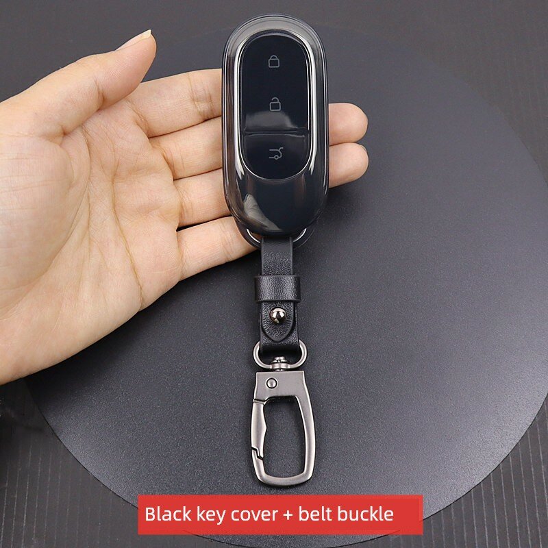 Прозрачный черный чехол для ключей с пряжкой для ремня для Zeekr C11 ультратонкий прочный аксессуар