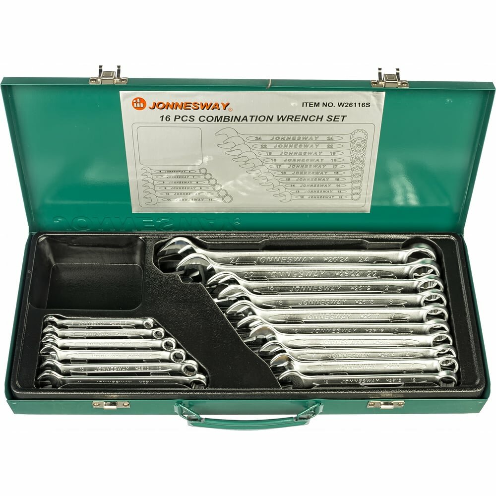 Набор комбинированных ключей Jonnesway W26116S