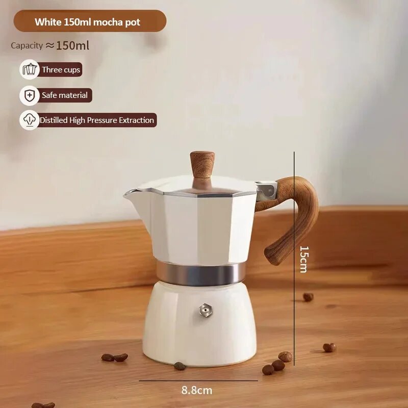 Винтажная кофейня мока pot алюминий 150/300 мл