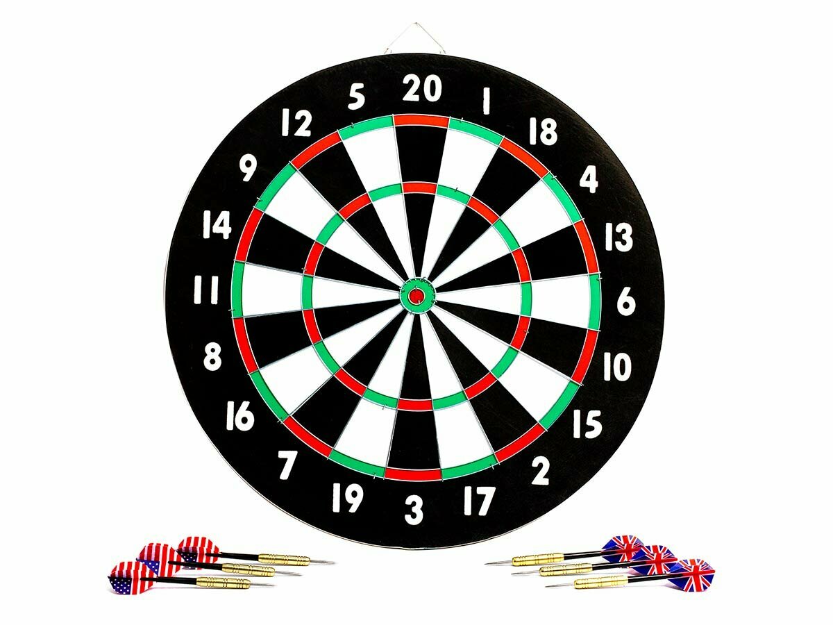 Дартс с дротиками 45см Stinger, дротики для дартс 18 г 6 штук