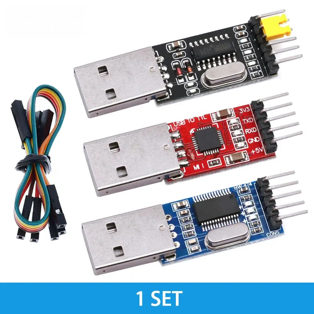 Набор USB к TTL модулей PL2303/CP2102/CH340G 1 SET