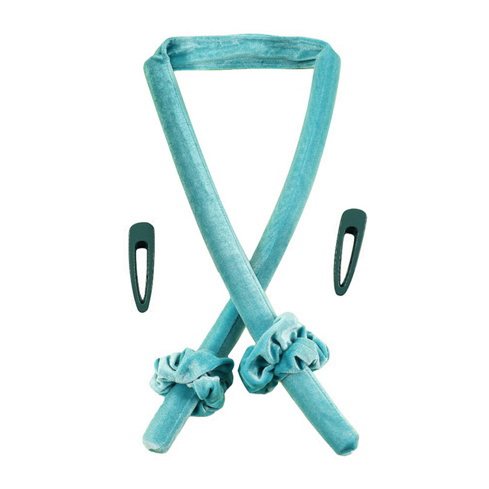 Набор для завивки волос без нагрева 5 шт, для длинных волос, ролики из пенки EVA, скручки, клипсы, для ношения ночью, фиолетовый/синий/черный/розовый/радужный (по выбору), размер 100*2,5*2,5 см