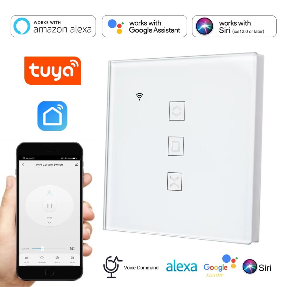 WiFi смарт-занавес штора переключатель для электрического моторизованный Tuya шторы рольставни работает с Alexa Echo Google Home Smart Home