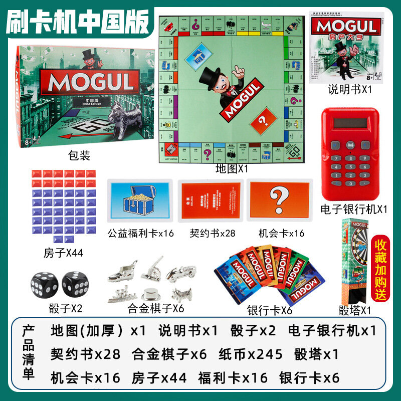 Монополия Супер Делюкс Эдишн Китайский Мировой Тур Полный Набор Электронная Игра с Банковскими Картами Настольная Игра