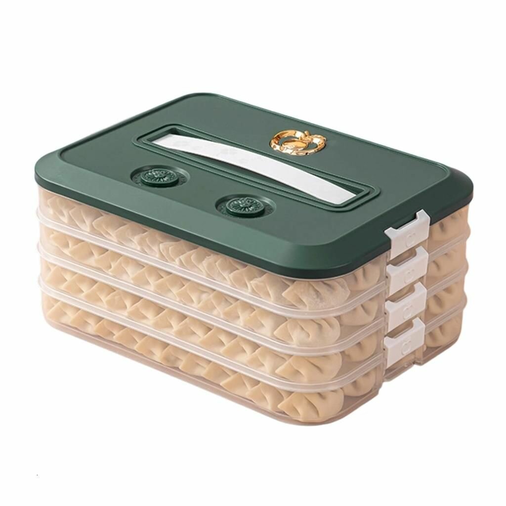 Складной контейнер для печенья с таймером, - Зеленый с обложкой fou