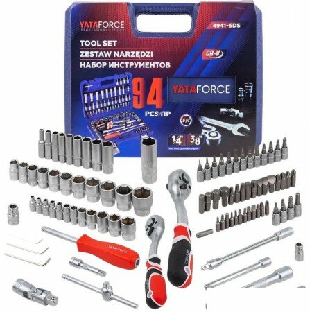 Набор трещотка с головками и битами Yataforce YF-4941-5DS (94 предмета)