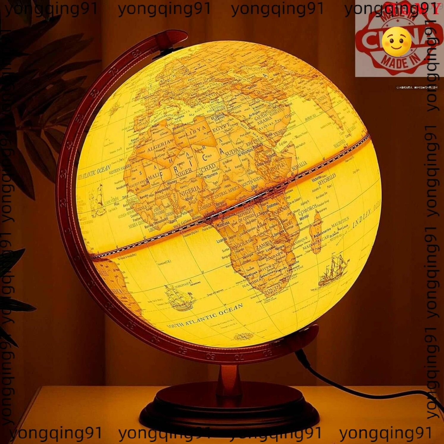 Эксклюзивная модель IT Spotrs 009, глобус Земли 25 см с физикополитической картой и LED подсветкой