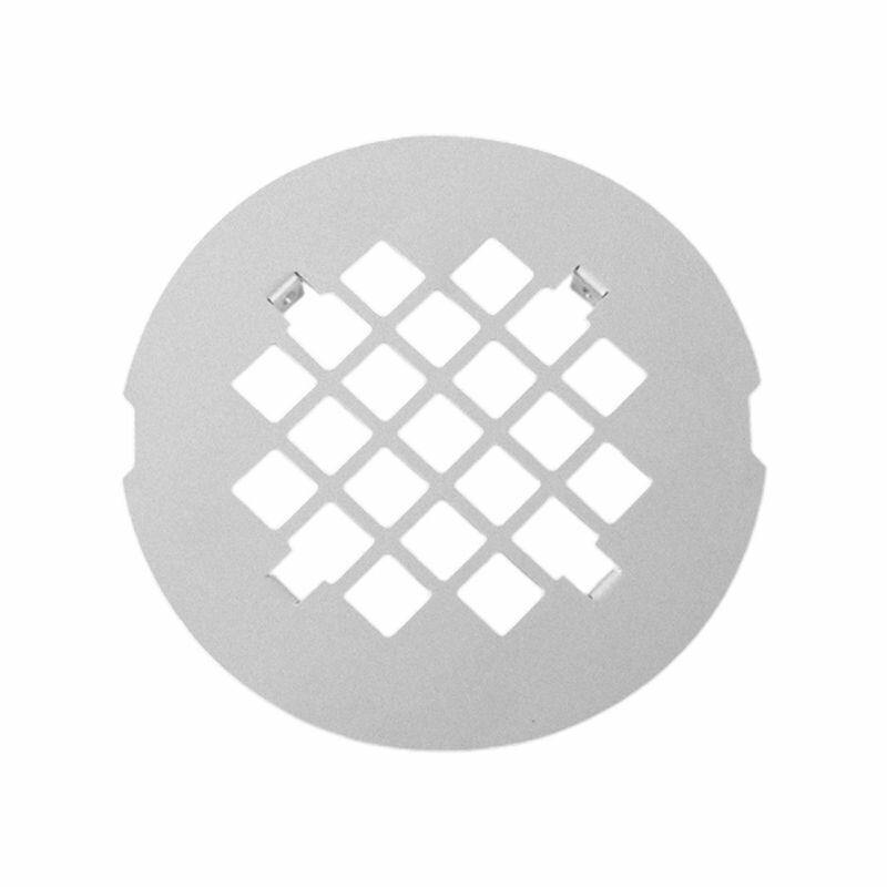Крышка круглого стального душевого трапа 108 мм, серебро