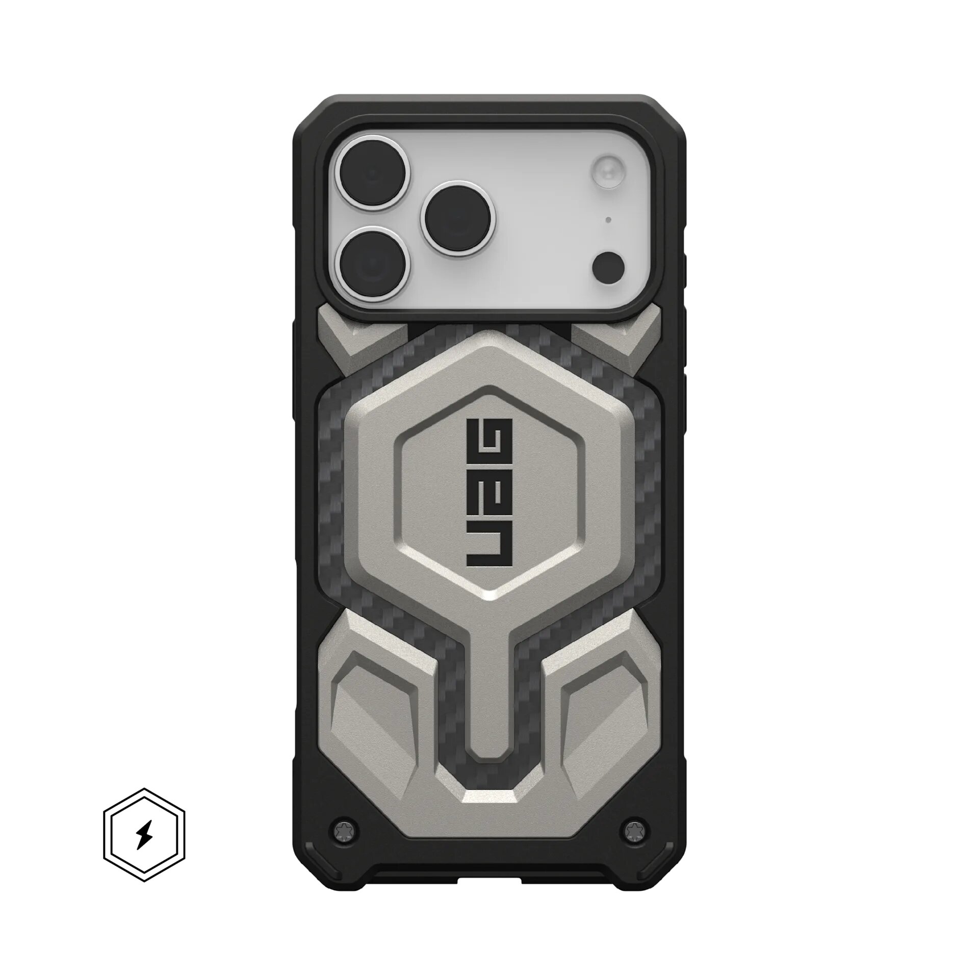 Чехол с поддержкой MAGSAFE Uag Monarch Pro для iPhone 17 Pro 6.3", Titanium (114513113636)