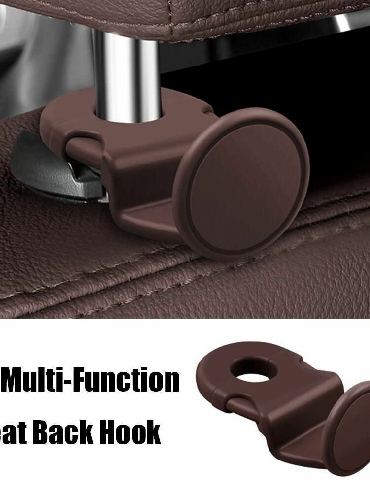 Вешалка-крючок на подголовник в автомобиль 1 крюка. Крючки для сумок в авто, Держатели на подголовник в автомобиль, крючки для пакетов, черный