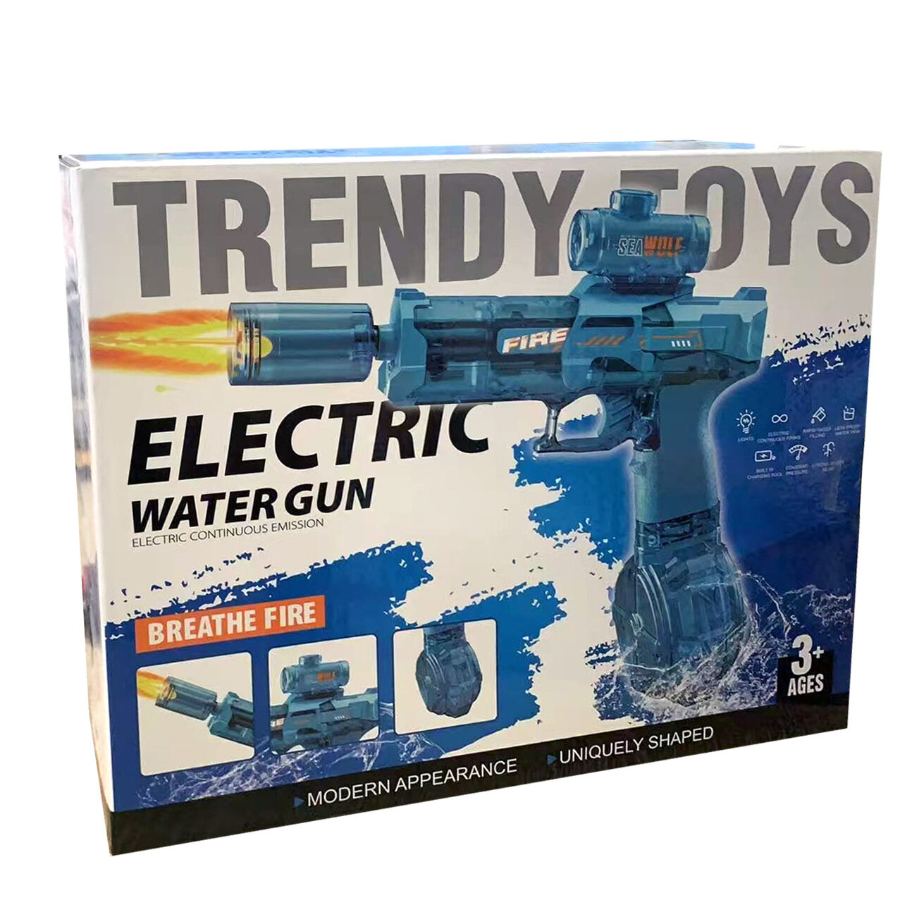 2026 Новейшая кросс-бордерная мини-фейерверк-ледяная электрическая водяная пушка игрушка второго поколения полностью автоматическая водяная пушка детская водяная пушка новая модель