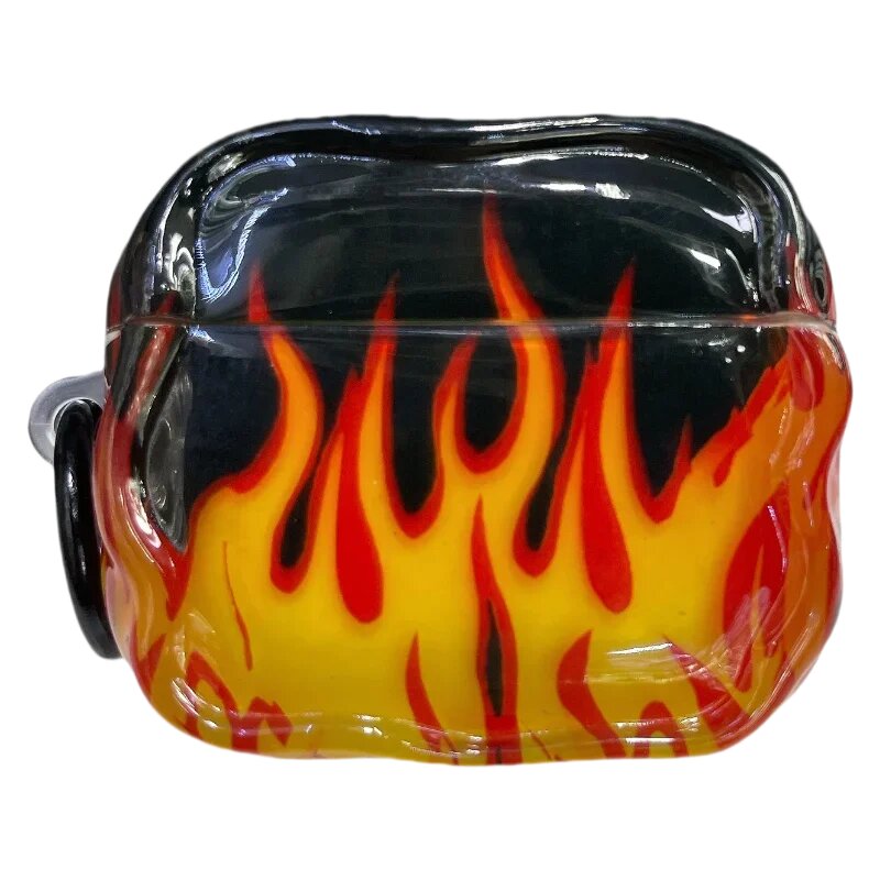 Новый чехол для наушников Apple AirPods Pro3 2025, для AirPods 4 3 2 1, Air Pods Pro, Pro 2, пылезащитный, с узором Cool Flame Fire and Fog
