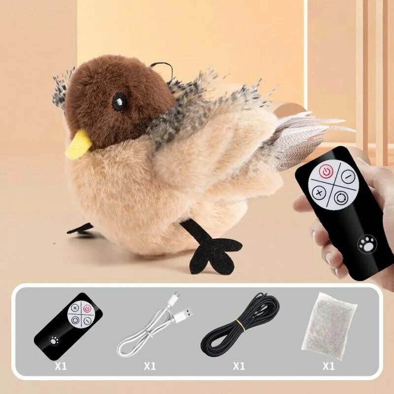 Летающая Птичка Игрушка Для Кошек