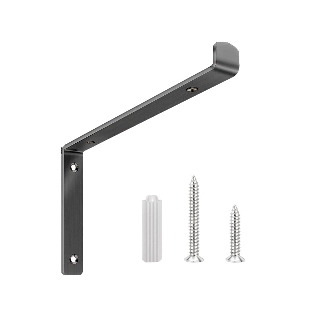 Простые декоративные кронштейны для настенных полок из нержавеющей стали, Г-образные угловые кронштейны с прочными винтами