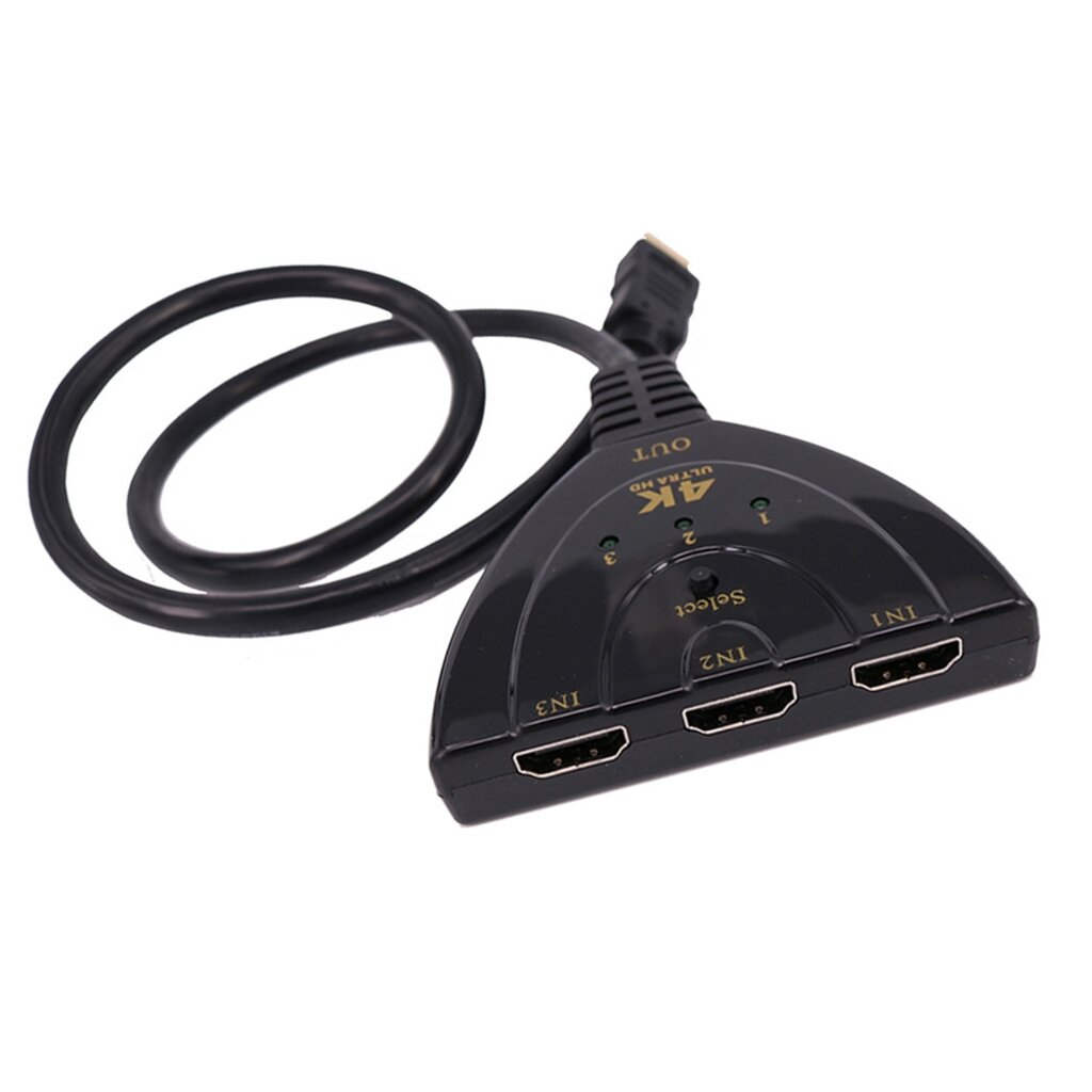 1080P HDTV 3 Port Switcher Split Screen Capability for Various Media Devices