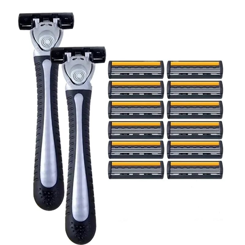 Триммер для волос с трехслойными лезвиями, ручная бритва, лезвие, ручная 3-слойная бритва, Мужская бритва со скребком