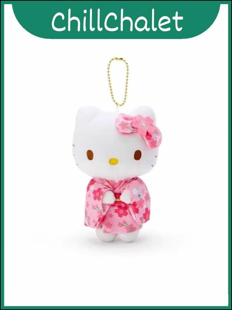 Игрушка charming hello kitty плюшевый брелок с дизайном кошки и мягким наполнителем из pp хлопка, розовый