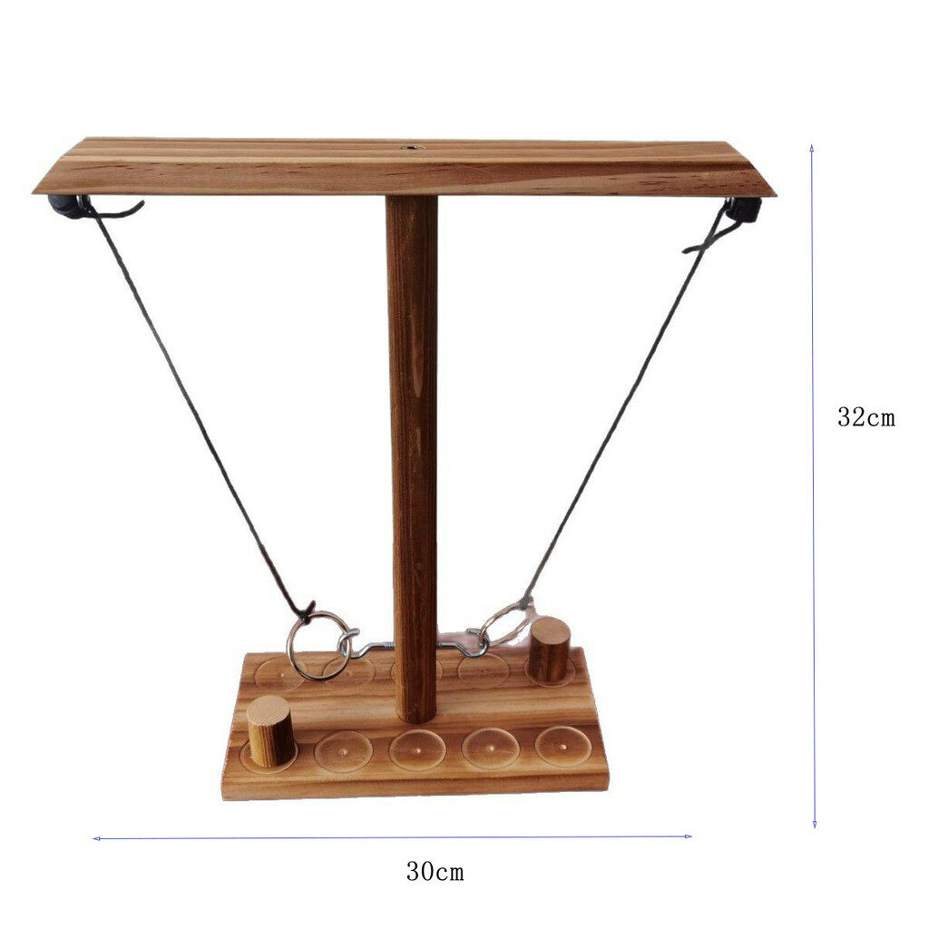 Экологичный деревянный кольцеброс с интерактивными функциями для семьи и друзей коричневый 32 см