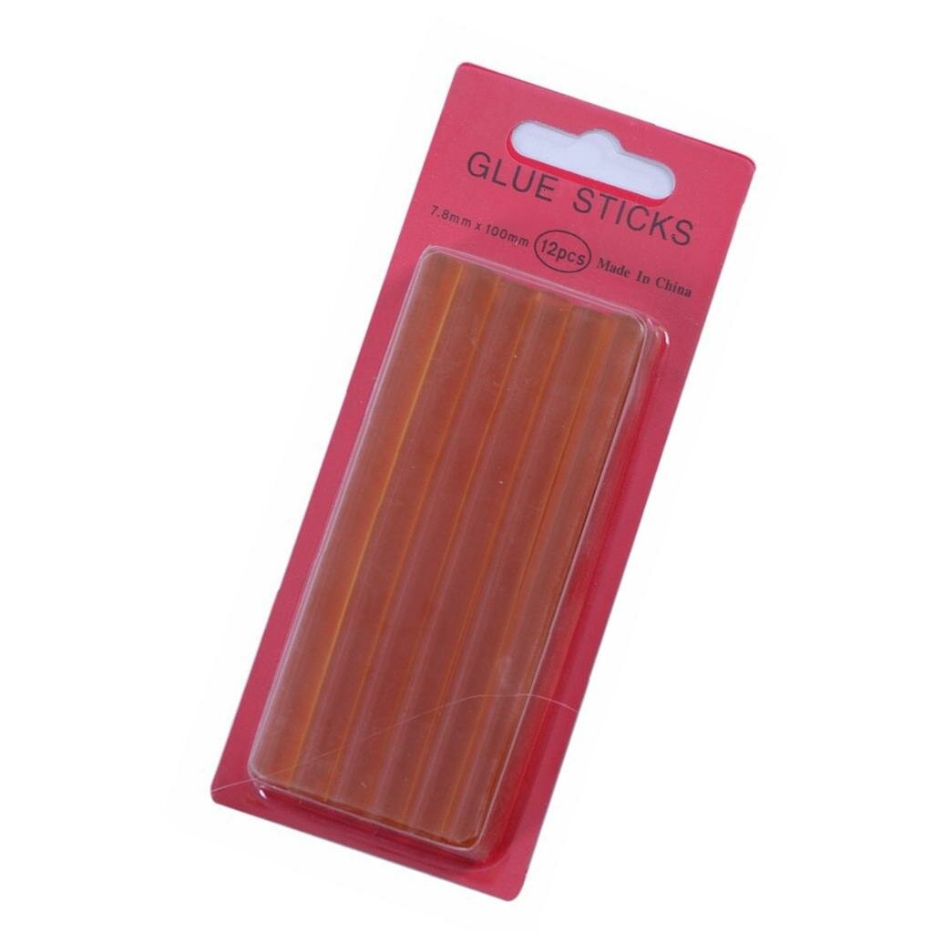 12 шт. термоклея для наращивания волос, Прозрачный желтый