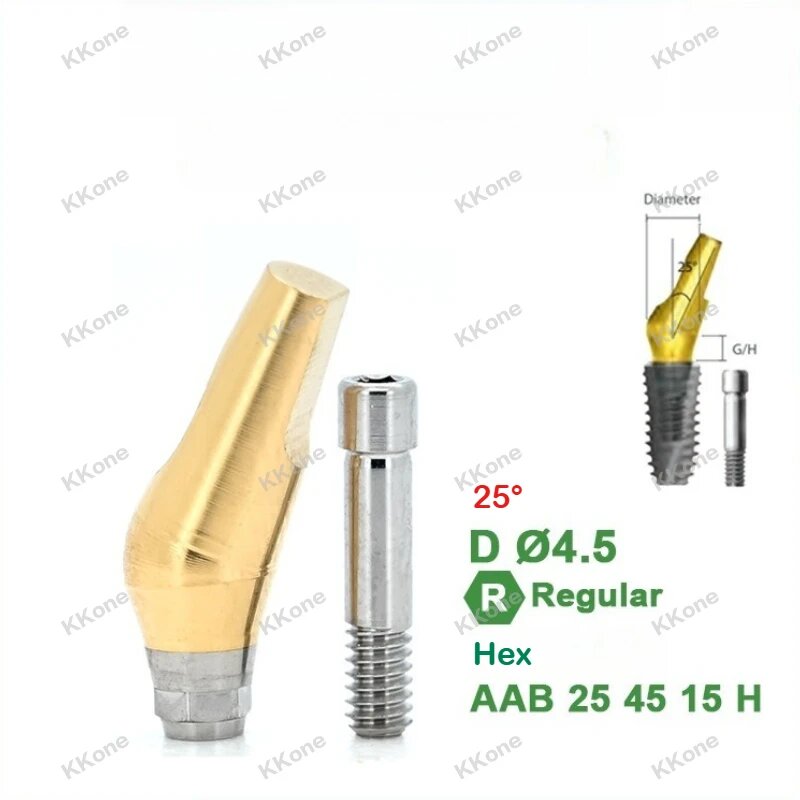 5 комплектов, угловой абатмент Dentium из титанового сплава 5Sets AAB 25 4515H