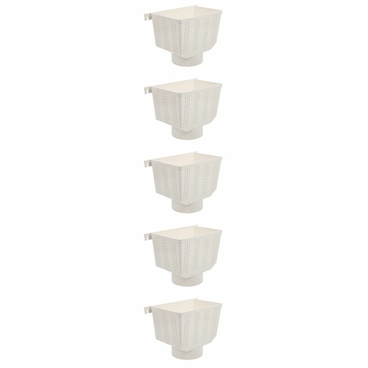 Пвх водосборники белого цвета для сбора дождевой воды из водосточных труб, 5 шт