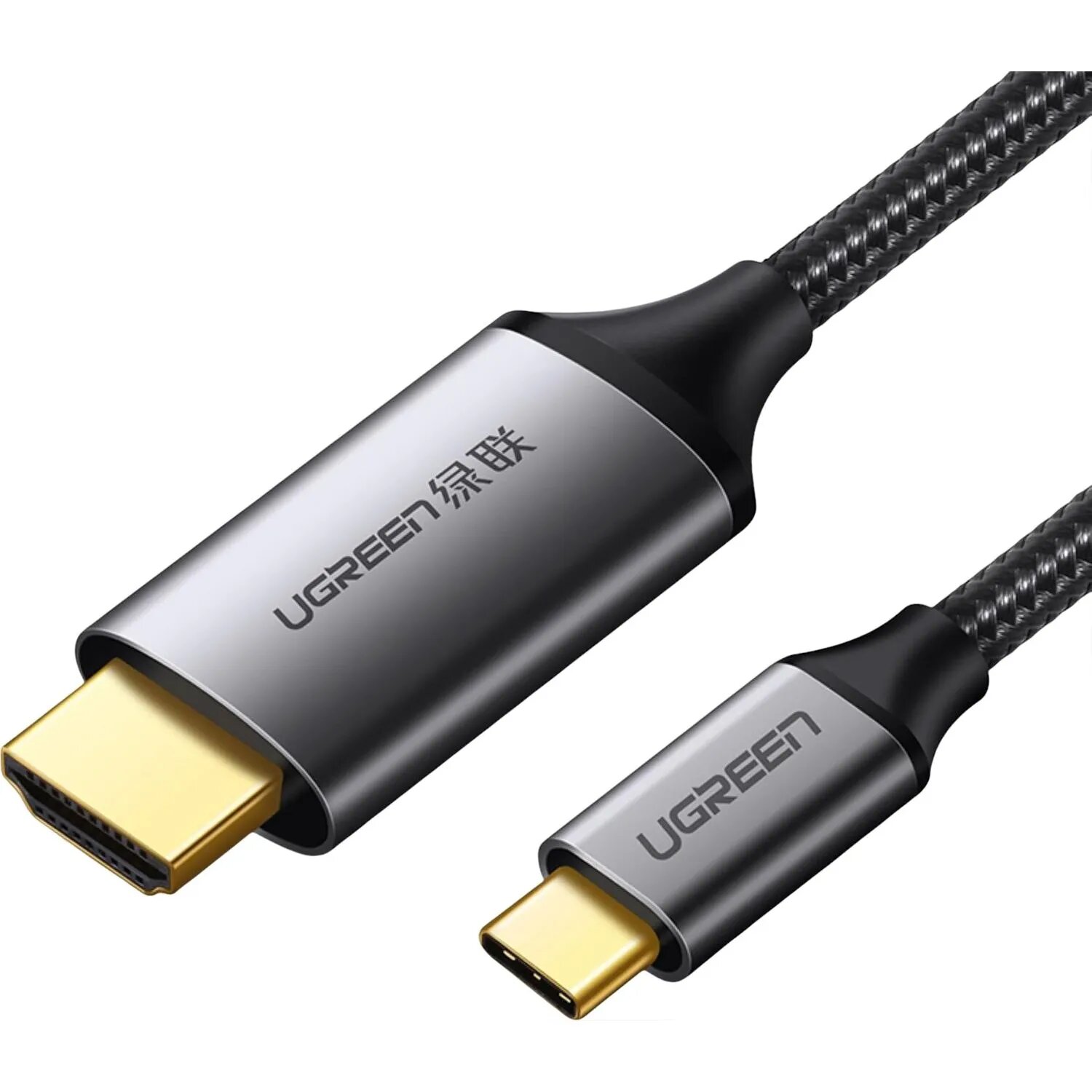 Кабель UGREEN MM142 (50570) USB-C to HDMI M-to-M Aluminum Shell 1,5 м, серый