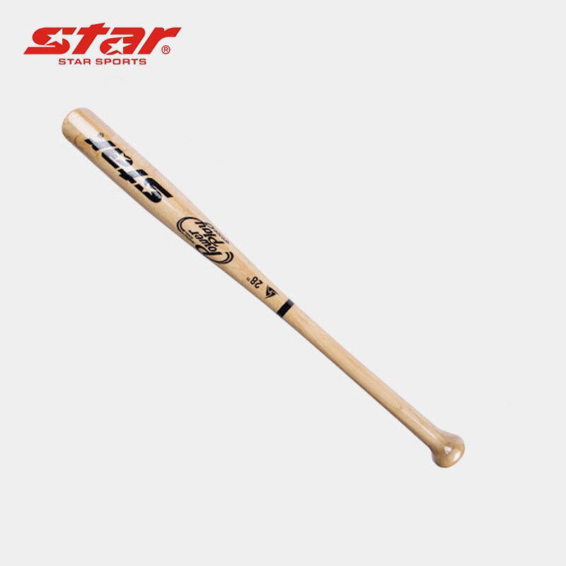 Бейсбольная бита Shida из массива дерева, утолщенная резиновая бита, автомобильная самооборона, натуральный цвет 28inch