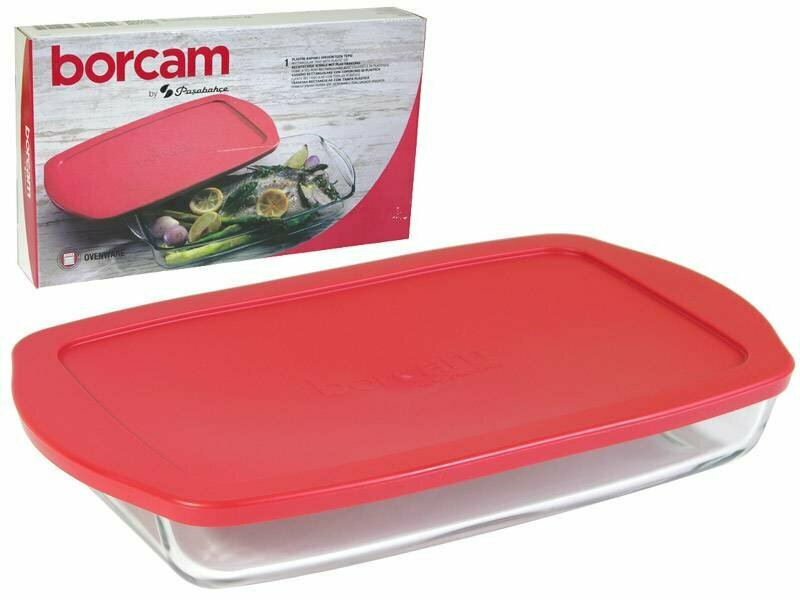 Форма жаропрочная 1.95л прямоугольная 336*190*50мм с пл. крышкой "Borcam"