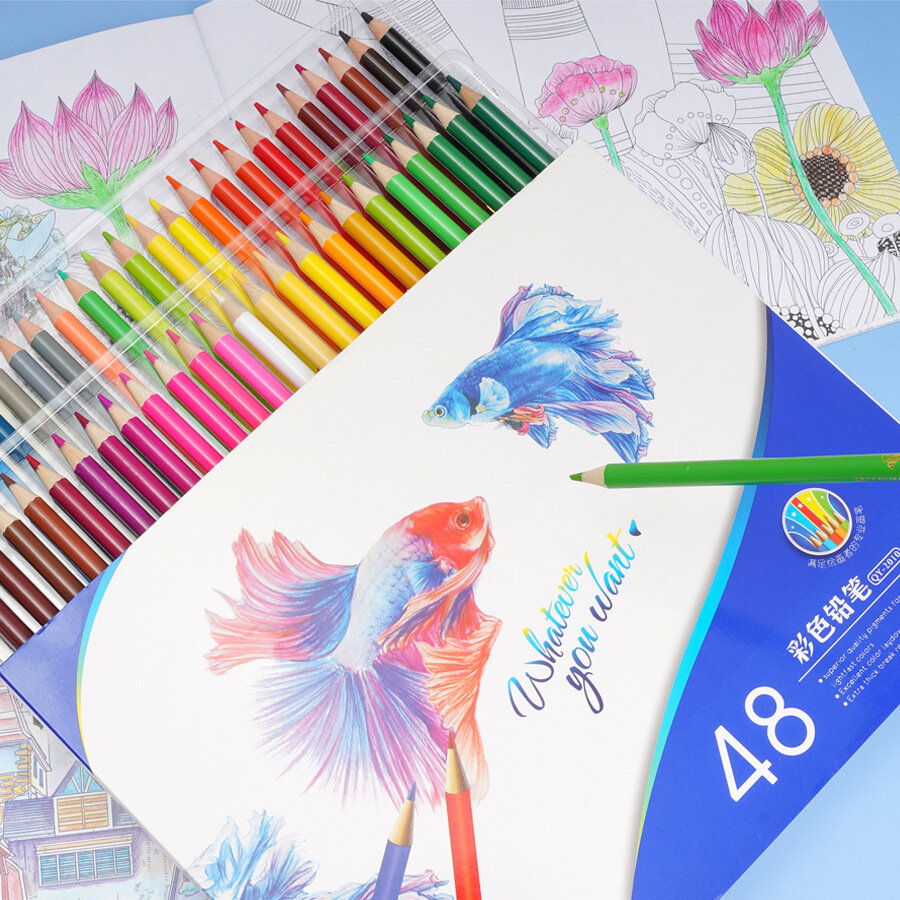 180 цветов масляных цветных карандашей Qianyi, 72 цвета водорастворимых цветных карандашей для детей, начинающих, учеников начальной школы, карандаши для рисования