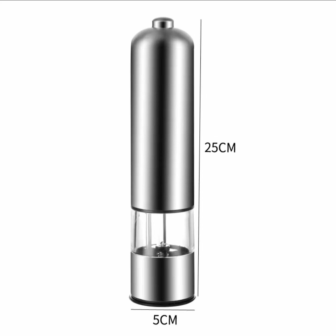 Электрическая мельница для перца ABS, мельница для перца, кухонная бутылка для приправ, электрическая мельница для перца из нержавеющей стали, двойной набор