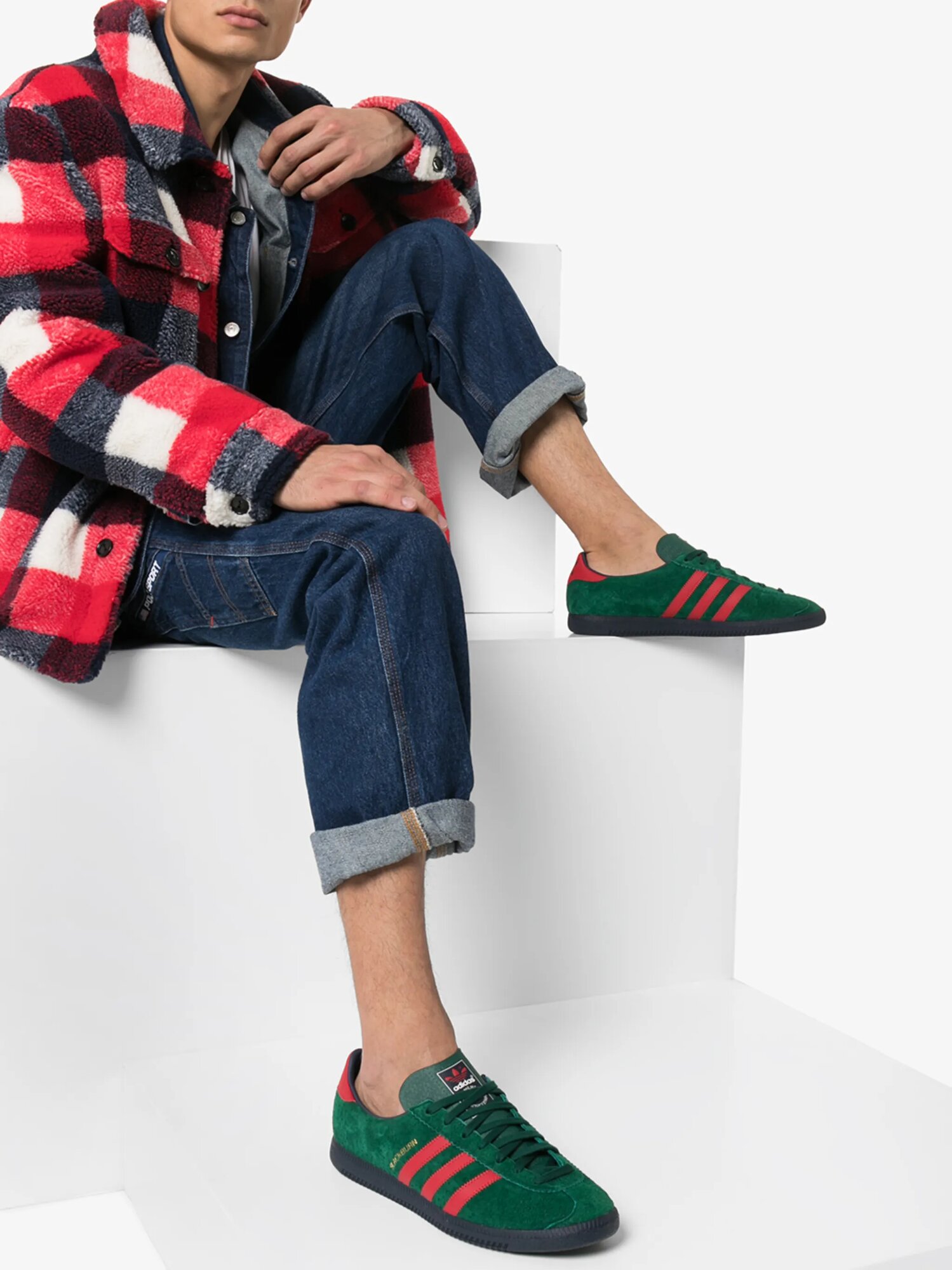 Кроссовки adidas Blackburn Speziale, размер 13,5 US, зеленый — фото 1