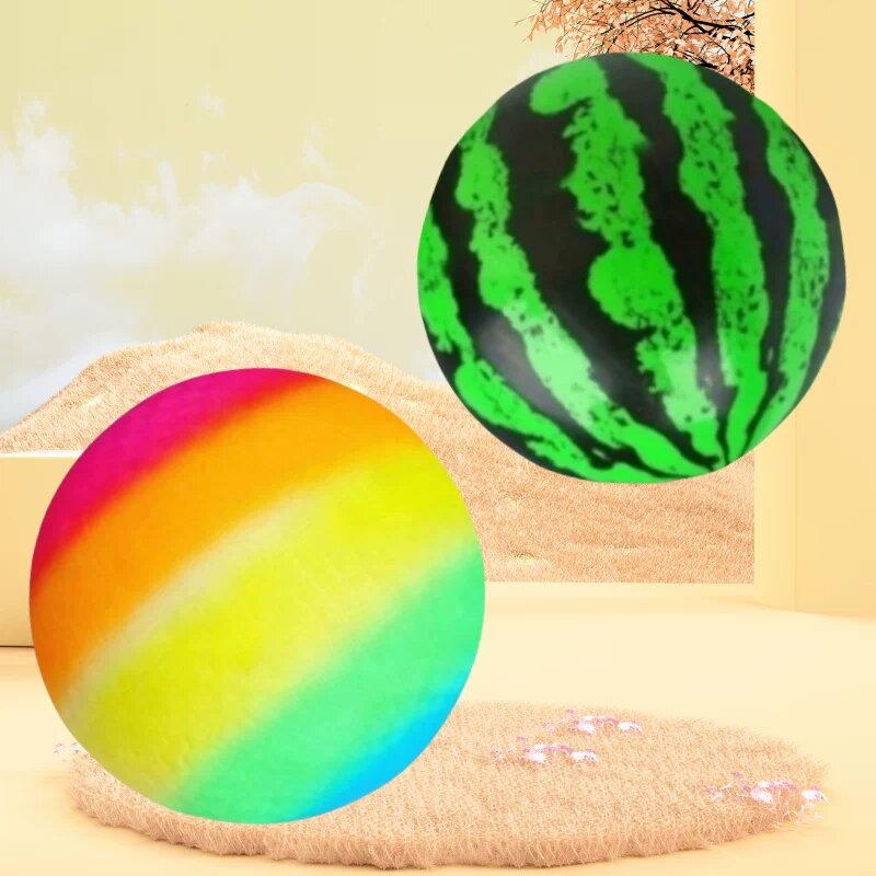 Новые детские футбольные игрушки, мяч-слэпбол, надувной мяч для детского сада, мяч-арбуз, радужный мяч, маленький