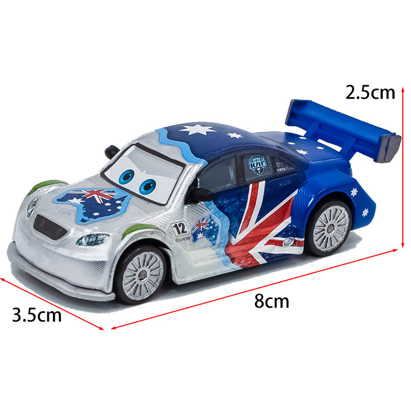 Модель машины из сплава Car Story Австралия Россия Китай Longge Racer для детей (Платиновые австралийские гоночные автомобили) размер 7.5см, подходящая для детей 4-6 лет, изготовленная из прочного сплава, экспортного качества, с легким управлением для