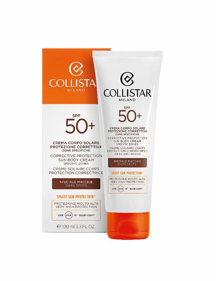COLLISTAR Крем для тела солнцезащитный для борьбы с пигментацией SPF50+ Corrective Protection Sun Body Cream, 100 мл