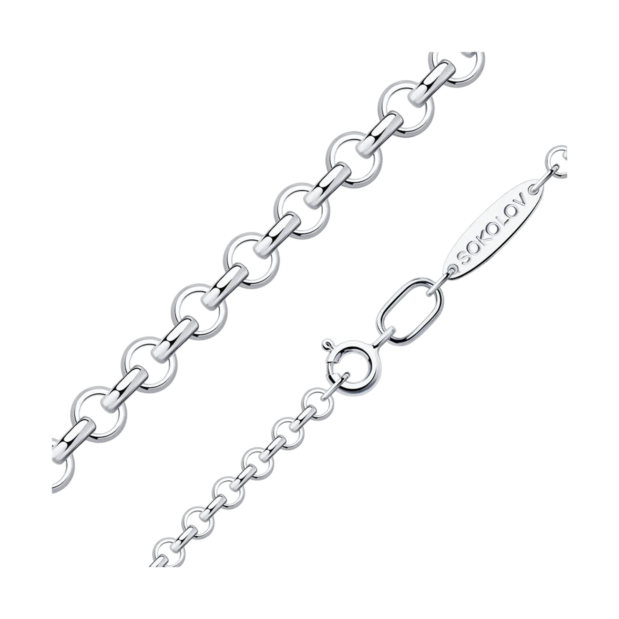 Цепь серебро, 925 проба, родирование