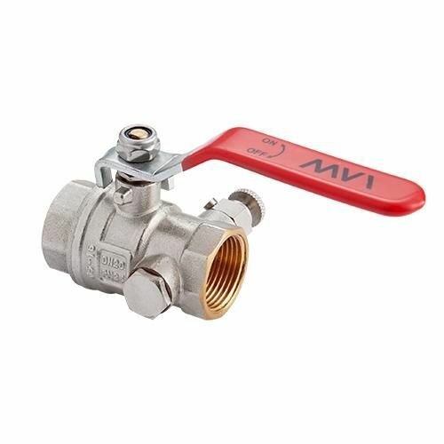 Кран шаровой Instart размер 1 дюйм, с дренажным отверстием и воздухоотводчиком, полнопроходной