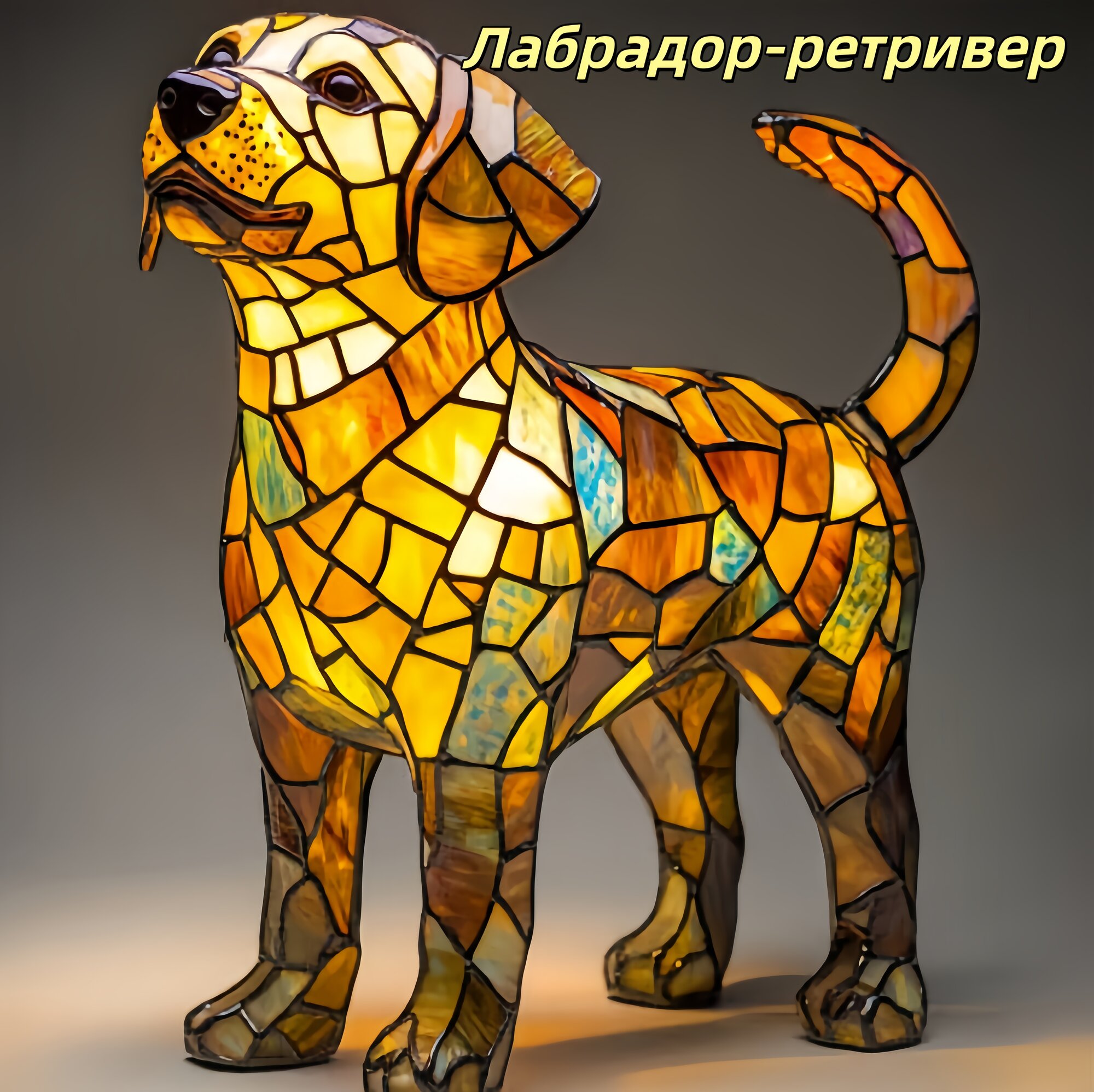 Светильник "Ночной", акриловый, светодиодный, в форме животных, (Лабрадор-ретривер)，16*8*16 CM