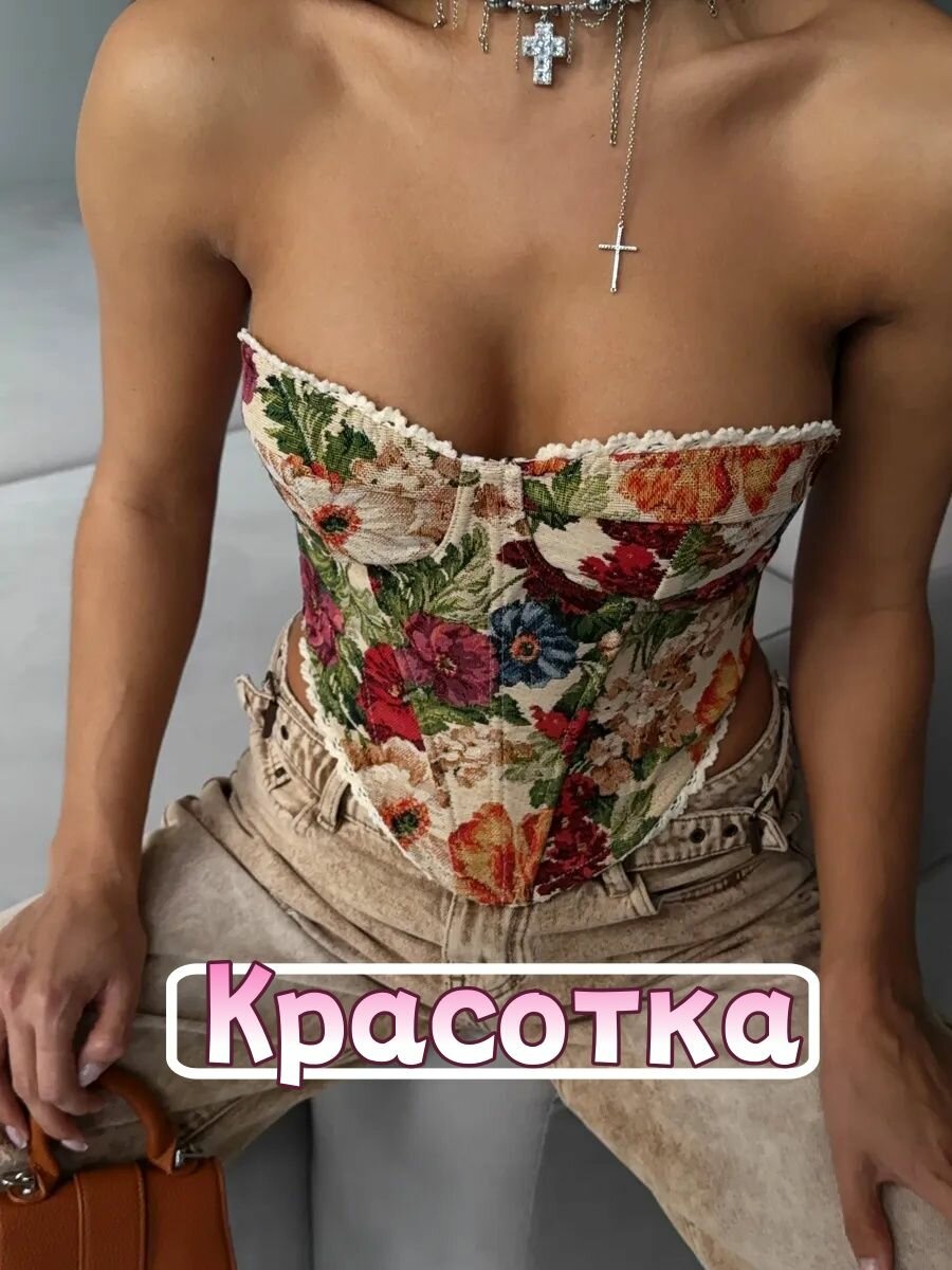 Корсет с кружевом и шнуровкой в винтажном стиле