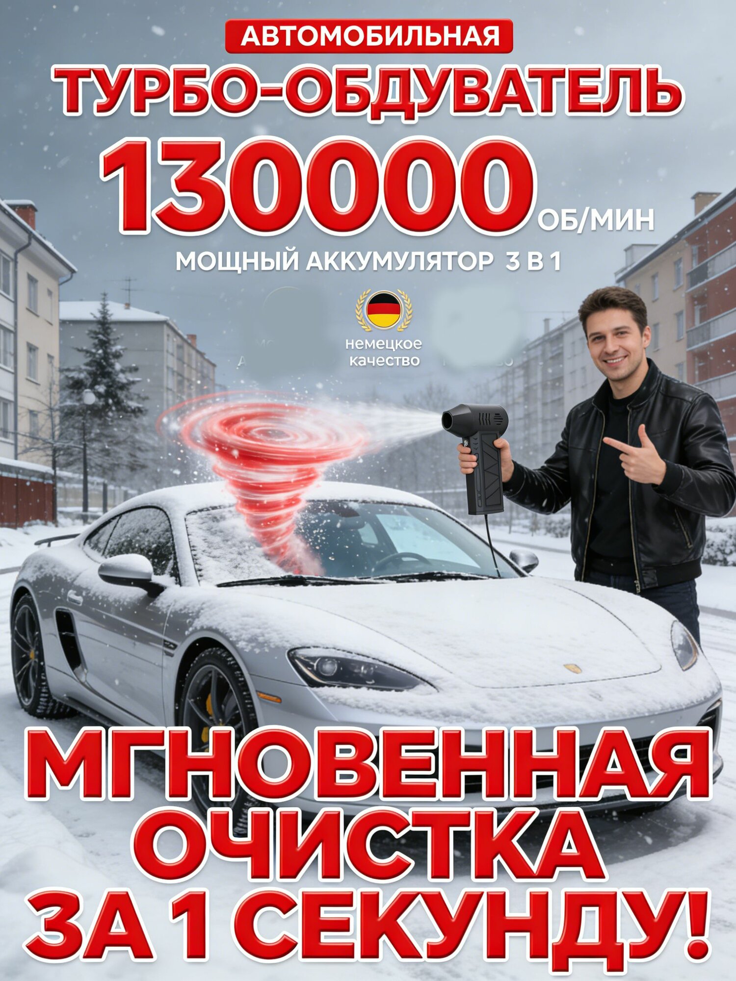 Фен для машины от снега