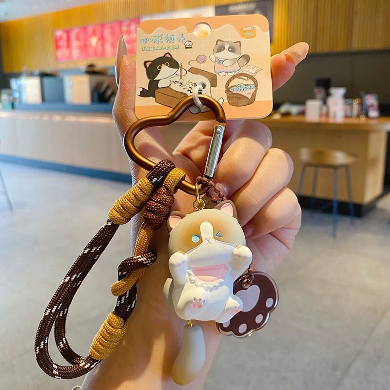 Новый милый брелок-кошечка 2025 года для девочек, изысканный кулон для рюкзака, парный брелок-шарм Брелок для ключей