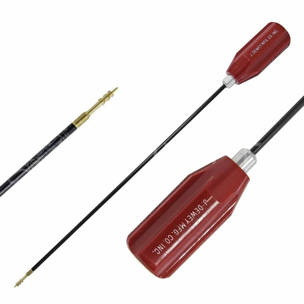 Шомпол Dewey к. .17 (4,5 мм), L-91см, мама 5/40, сталь+оплетка, рукоять - плаcтик, подшипник +вишер