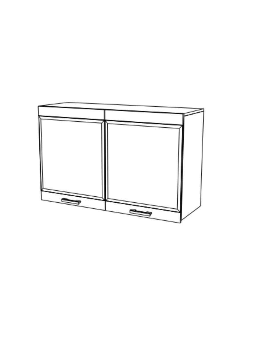 Шкаф навесной Асти АН-002 1112х702х382, Сандал светлый, МИФ