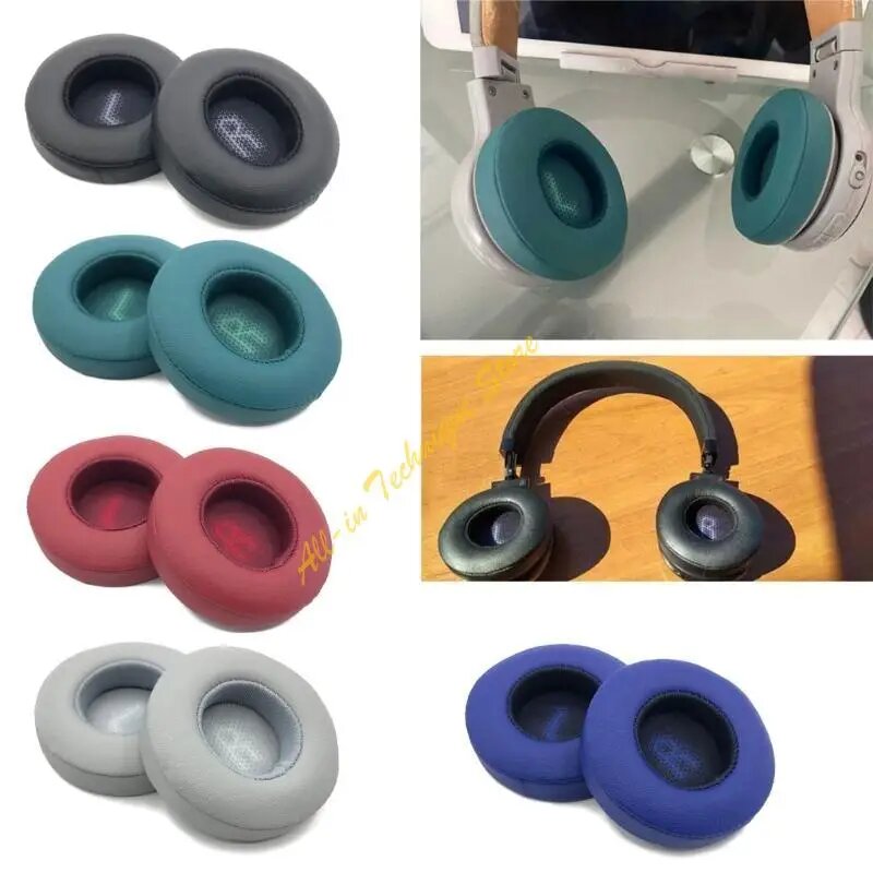Красные кожаные амбушюры для наушников JBL E35 E45 E45BT — фото 1